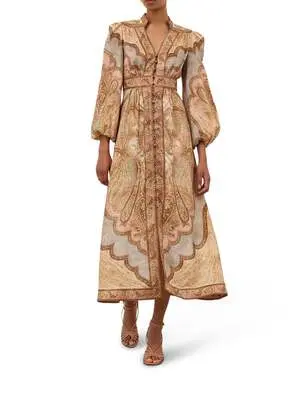 Zimmermann Wanderlust Midi Dress - Multicolor