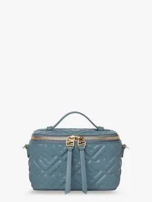 Fendi Vanity Leather Crossbody Bag With Ff Motif - Multicolor