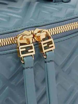 Fendi Vanity Leather Crossbody Bag With Ff Motif - Multicolor
