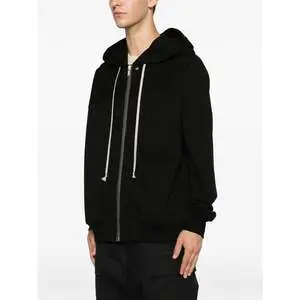 Rick Owens Cotton Zip-up Hoodie With Drawstring Hood