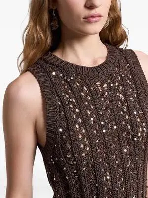 Peserico Sequined Knit Top