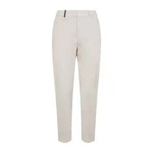 Peserico Peserico Stretch Cotton Straight Leg Trousers Multicolor