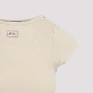 JEAN PAUL GAULTIER Ribbed Cropped T-shirt - Multicolor
