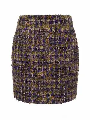 Saint Laurent Silk Lace Trimmed Skirt