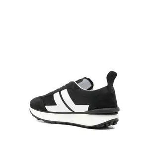 LANVIN Suede Paneling Low-top Sneakers - Black