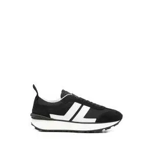 LANVIN Suede Paneling Low-top Sneakers - Black