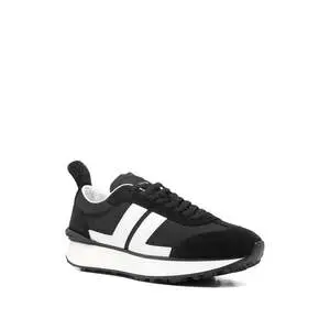 LANVIN Suede Paneling Low-top Sneakers - Black