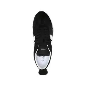 LANVIN Suede Paneling Low-top Sneakers - Black