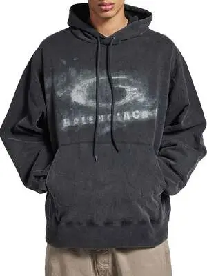 Balenciaga Crayon Loop Logo Hoodie - Black