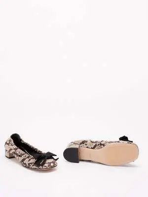 Prada Ayers Ballerina Flats With Bow Detailing - Multicolor