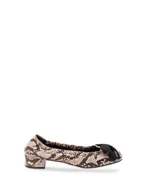 Prada Prada Ayers Ballerina Flats With Bow Detailing Multicolor