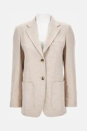 Max Mara Single-breasted Wool Blend Jacket - Multicolor