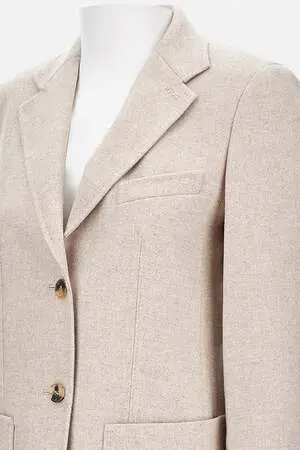 Max Mara Single-breasted Wool Blend Jacket - Multicolor