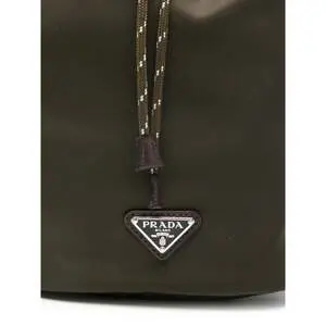 Prada Recycled Polyamide Drawstring Bucket Bag
