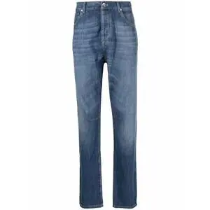 Brunello Cucinelli Straight Leg Jeans - Blue