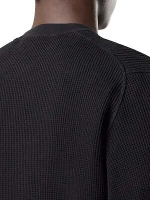 Stone Island Crew Neck Sweatshirt In Organic Cotton With Honeycomb Workmanship