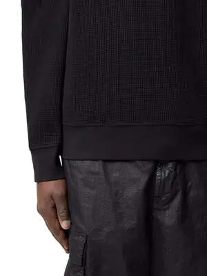 Stone Island Crew Neck Sweatshirt In Organic Cotton With Honeycomb Workmanship