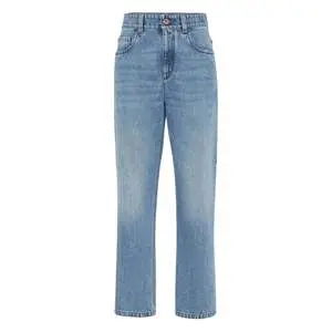 Brunello Cucinelli Straight-leg Denim Jeans - Blue