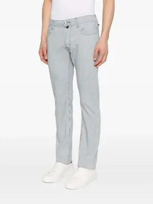 Jacob Cohen Bard Slim Fit Striped Cotton Pants - Multicolor