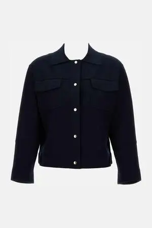 Max Mara Cardigan With Pointed Collar And Logo Buttons