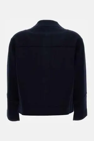 Max Mara Cardigan With Pointed Collar And Logo Buttons