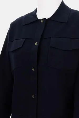 Max Mara Cardigan With Pointed Collar And Logo Buttons