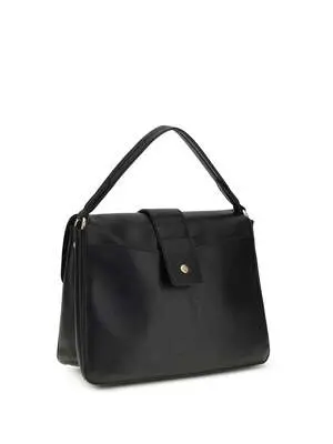 Burberry Small Rider Handbag With Buckled Closure - Black