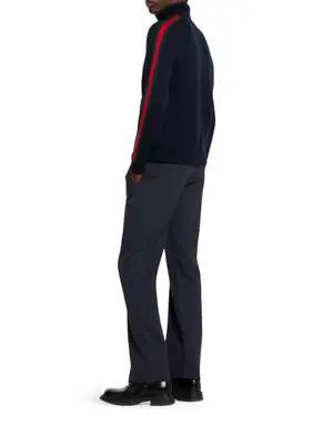 Gucci Wool Zip-up Jacket With Web Trim