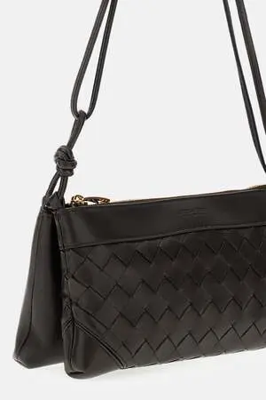 Bottega Veneta Double Patch Woven Leather Shoulder Bag - Multicolor