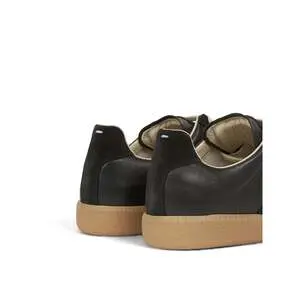 MAISON MARGIELA Calf Leather & Suede Paneled Low-top Trainers
