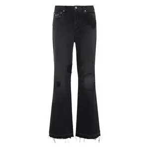 GALLERY DEPT. Denim Boot-cut Jeans With Patch Detail - Black
