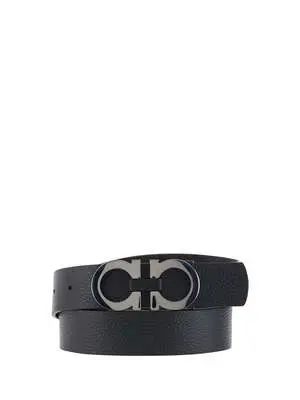 FERRAGAMO Gancini Belt - Black