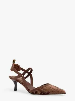 Fendi Colibrì Lite Ff Fabric Slingback Pumps