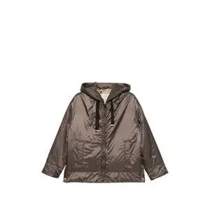 Max Mara Puffer Jacket With Hood And Zip Fastening - Brown