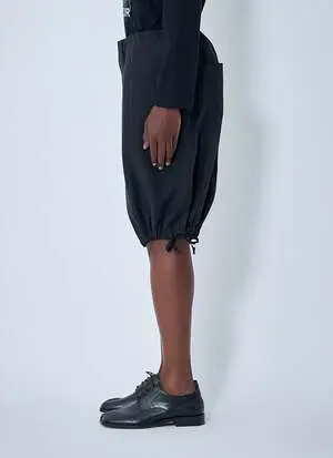 Yohji Yamamoto Drawstring Hem Relaxed Fit Shorts