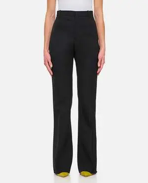 Bottega Veneta Sartorial Wool Twill Flared Pants