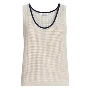 Brunello Cucinelli Sleeveless Scoop Neck Knit Top