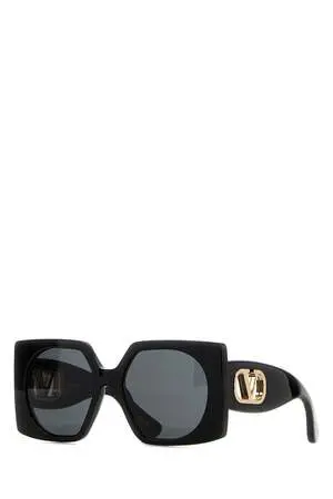 Valentino Garavani Acetate Sunglasses With Golden Metal Finishing
