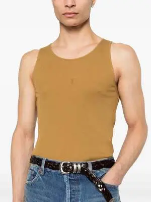 Saint Laurent Embroidered Tank Top