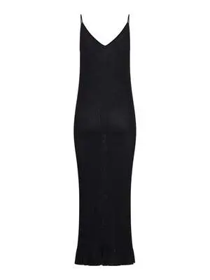 JIL SANDER V-neck Ruffled Hem Dress