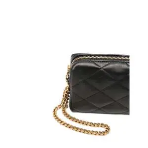 Saint Laurent Quilted Chain Strap Clutch Bag
