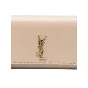 Saint Laurent Monogram Chain Shoulder Bag - Cream