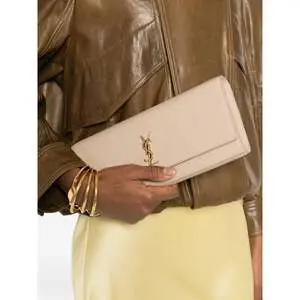 Saint Laurent Monogram Chain Shoulder Bag - Cream