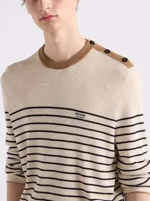 Prada Cotton Linen Round Neck
