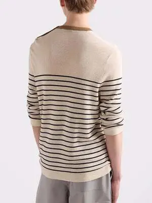 Prada Cotton Linen Round Neck