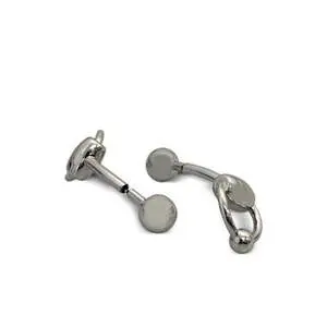 JEAN PAUL GAULTIER Tone Brass Earrings - Silver