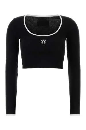 MARINE SERRE Cotton T-shirt - Black