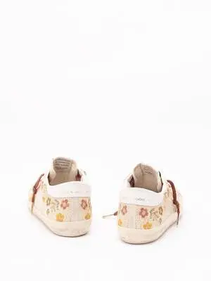 GOLDEN GOOSE Super-star Sneakers With Floral Embroidery - Multicolor