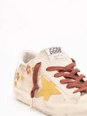 GOLDEN GOOSE Super-star Sneakers With Floral Embroidery - Multicolor