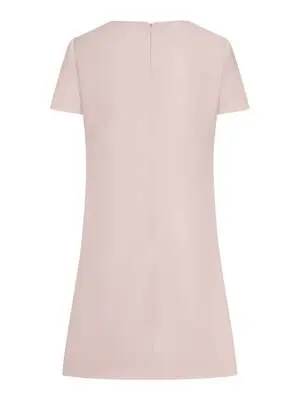 Valentino Garavani Crepe Mini Dress With Bow Detail - Pink